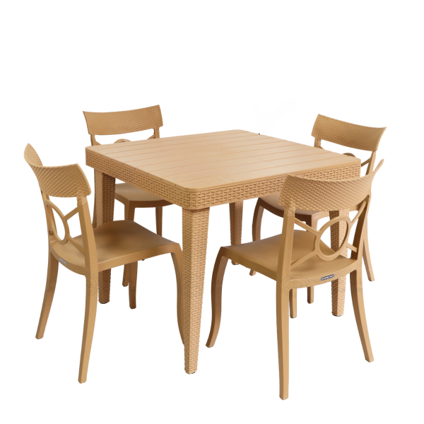 PACK SUEDE SOTUFAB TABLE STOCKHOLM AVEC 4 CHAISES AMIRAL CHS083-